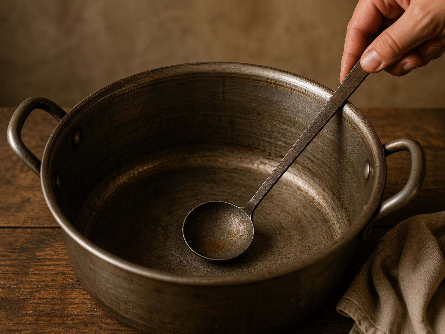 Persian proverb of the day: ‘His ladle has hit the bottom of the pot ...