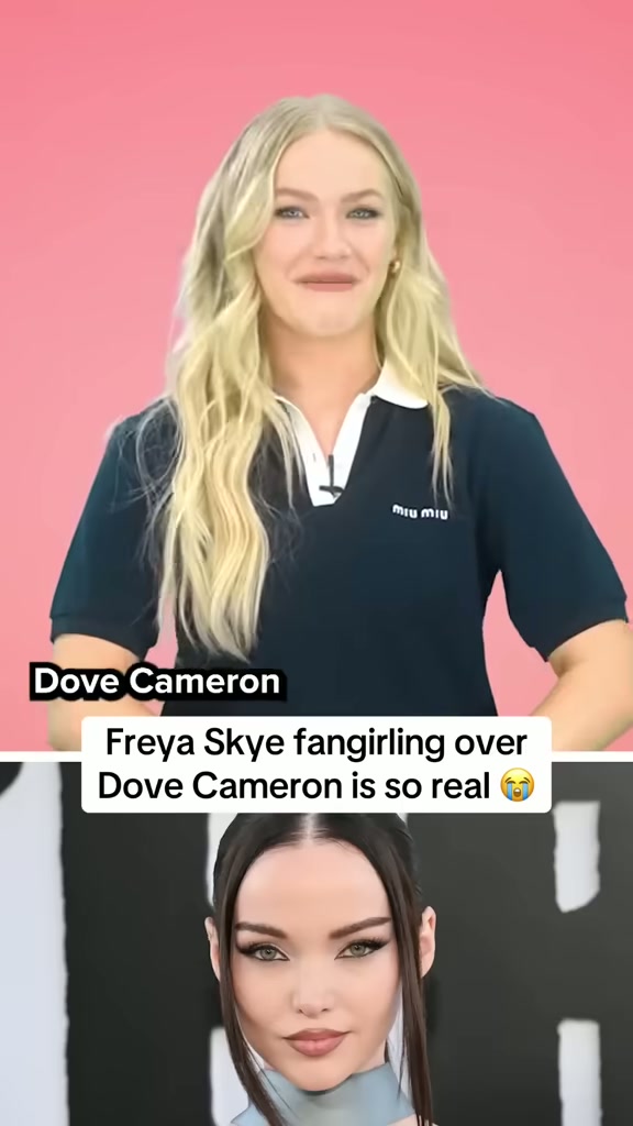 Freya Skye fangirling over Dove Cameron is so real #shorts