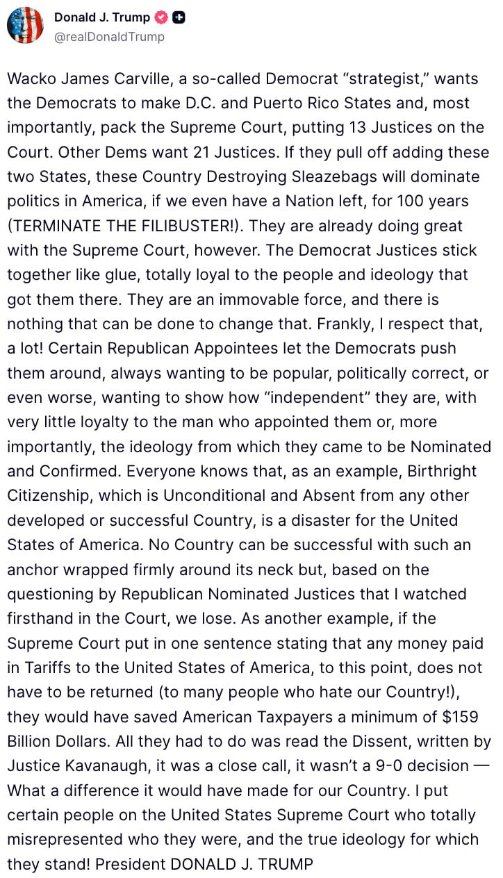 Trumpy justices turn up to thirst over real life king