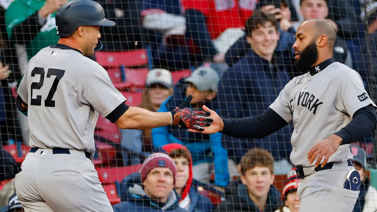 Stanton powers Yankees to 4-0 victory over Red Sox