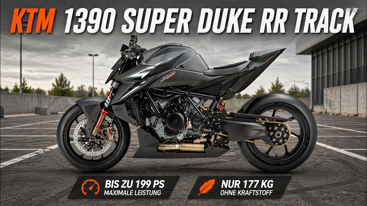 2026 KTM 1390 Super Duke RR Track mit 199 PS – Rennstrecken-Monster