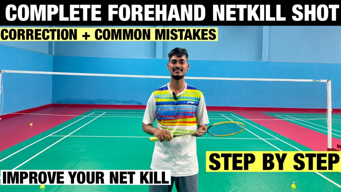Master the forehand net kill shot in badminton