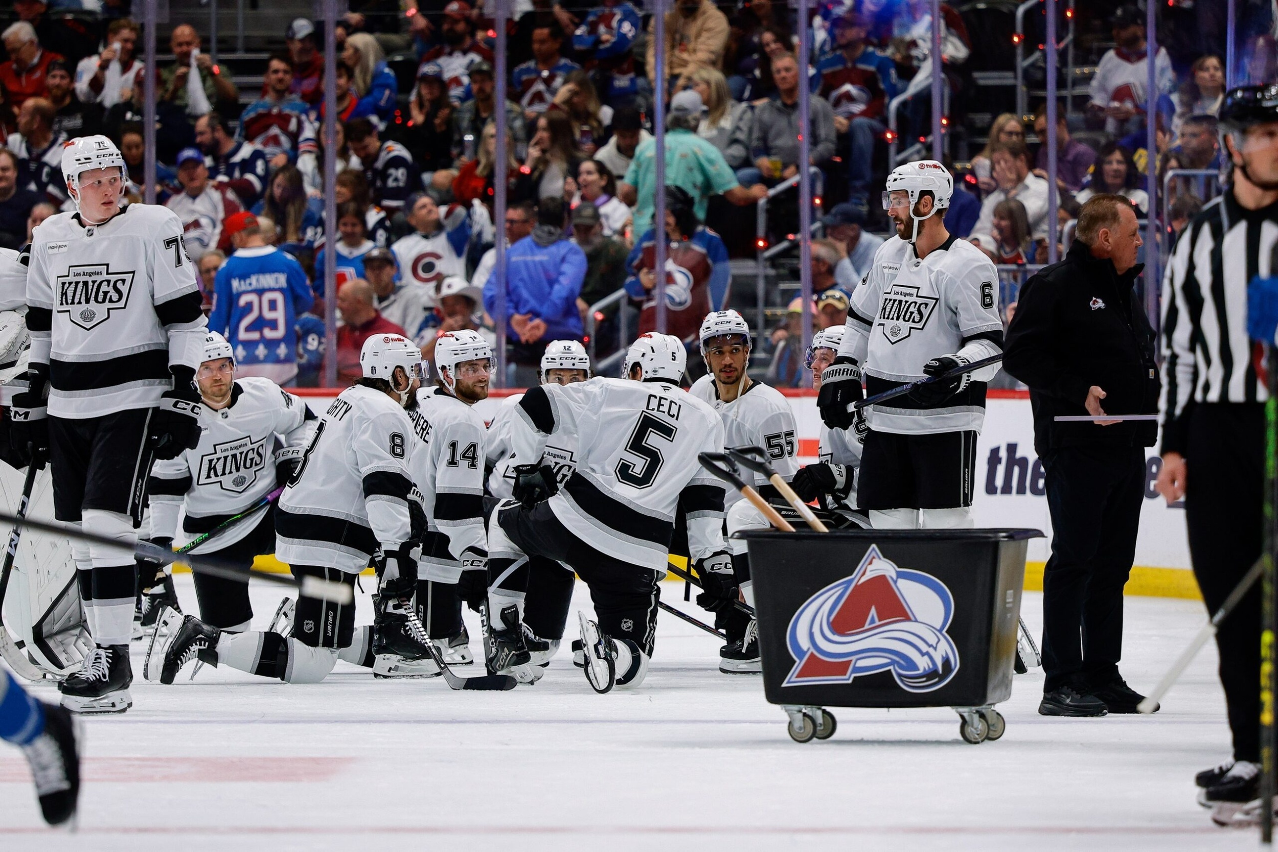 Avs Kings Game Delayed After Fans Shatter Glass