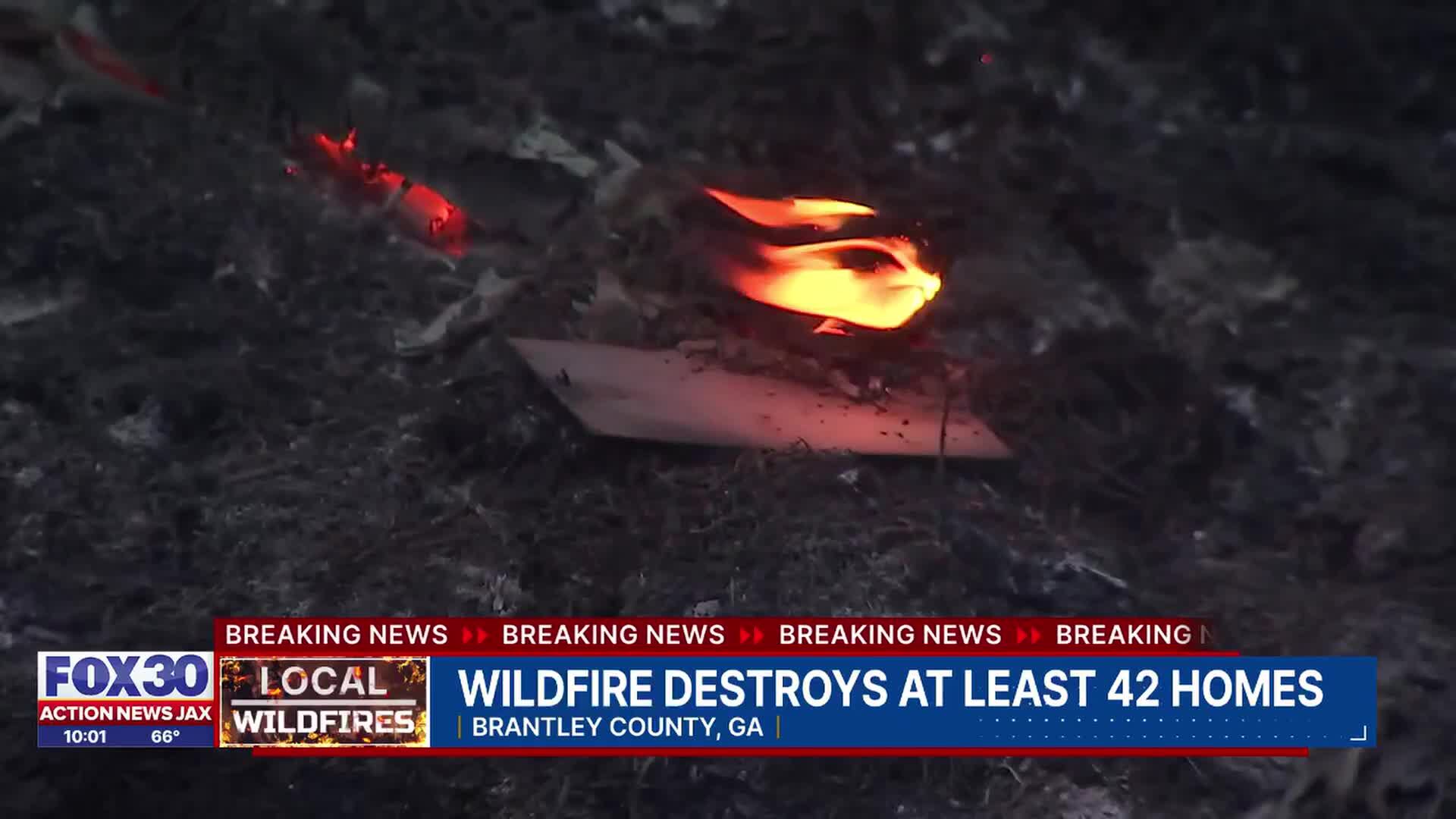 Brantley County wildfire grows to over 5,000 acres, 47 homes destroyed ...