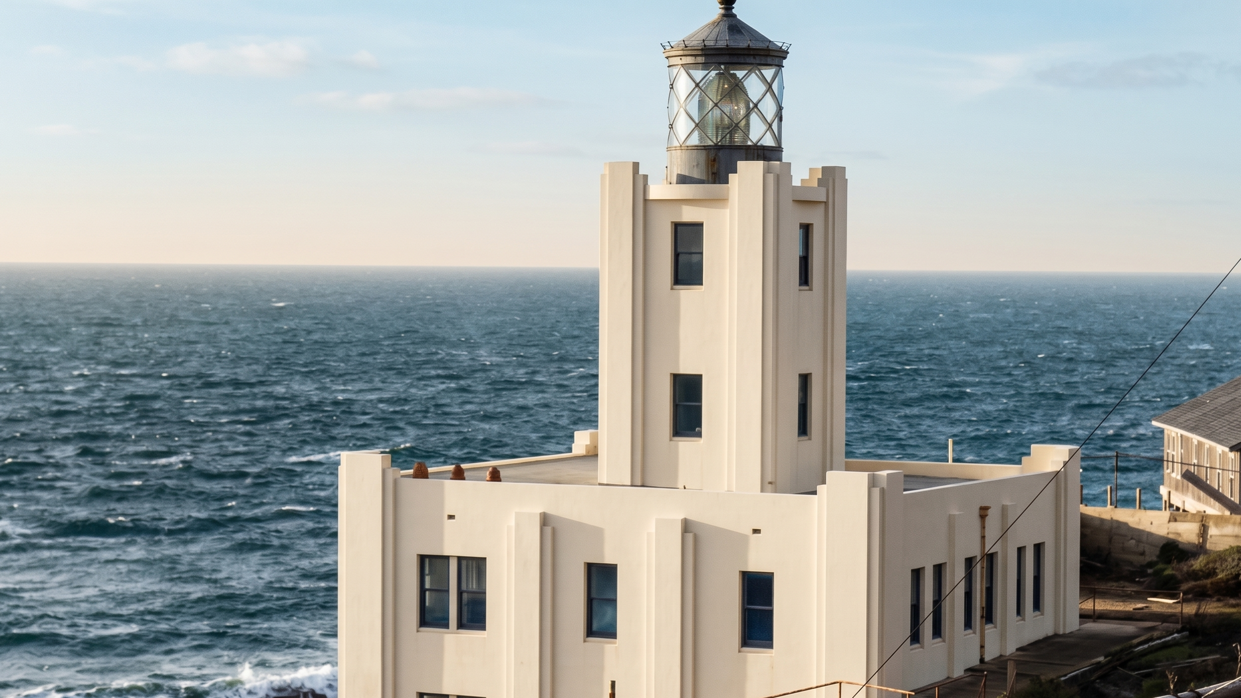 Watch the sea pull back - then a 138-foot wave erases this lighthouse