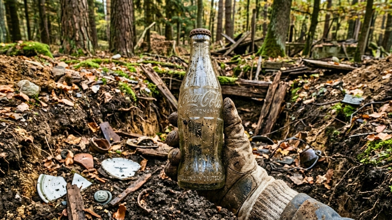 Buried Coca-Cola bottles and name tags exposed a forgotten Wehrmacht camp