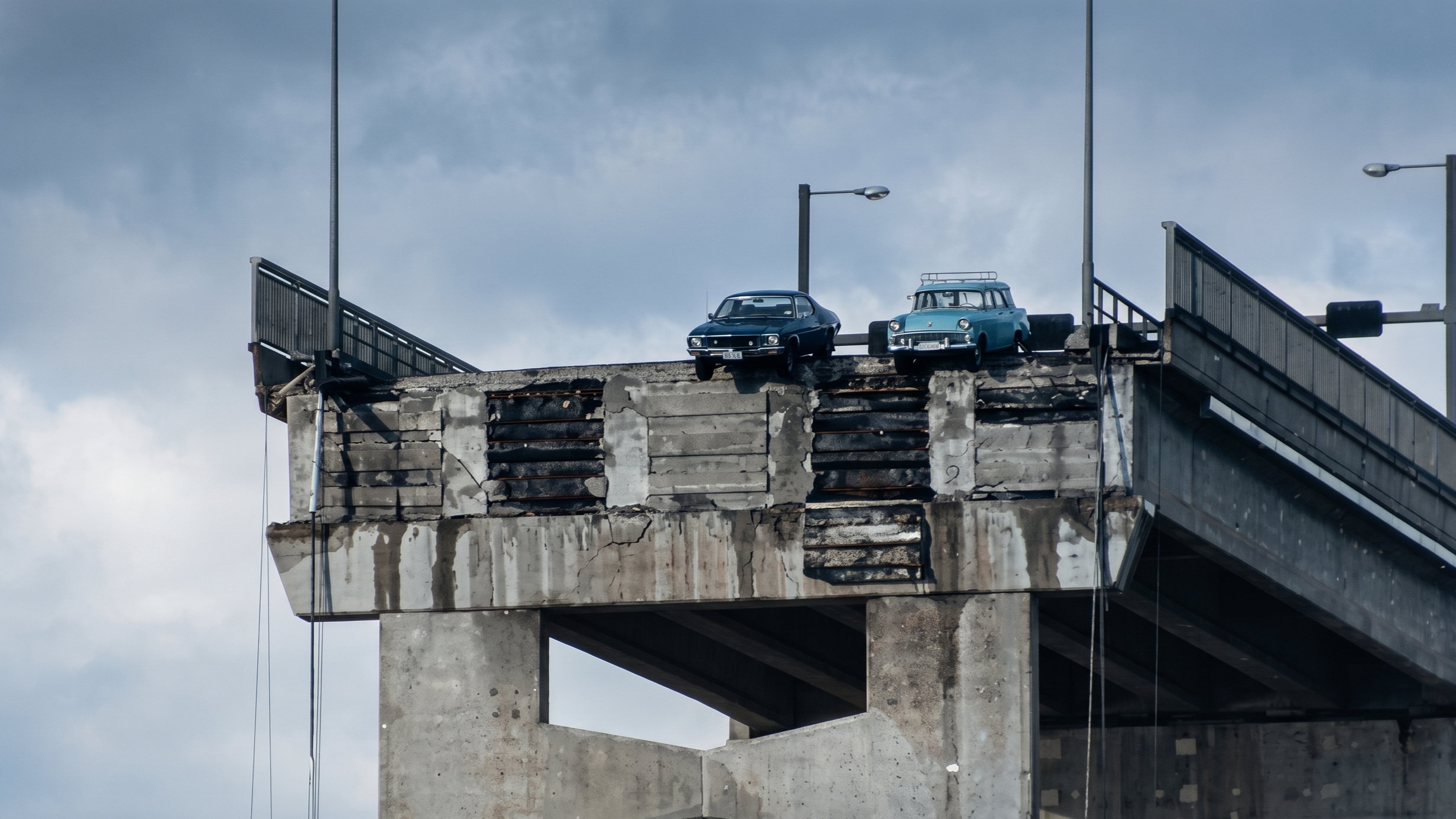 Watch a ship slam into this bridge as cars continue driving into the void