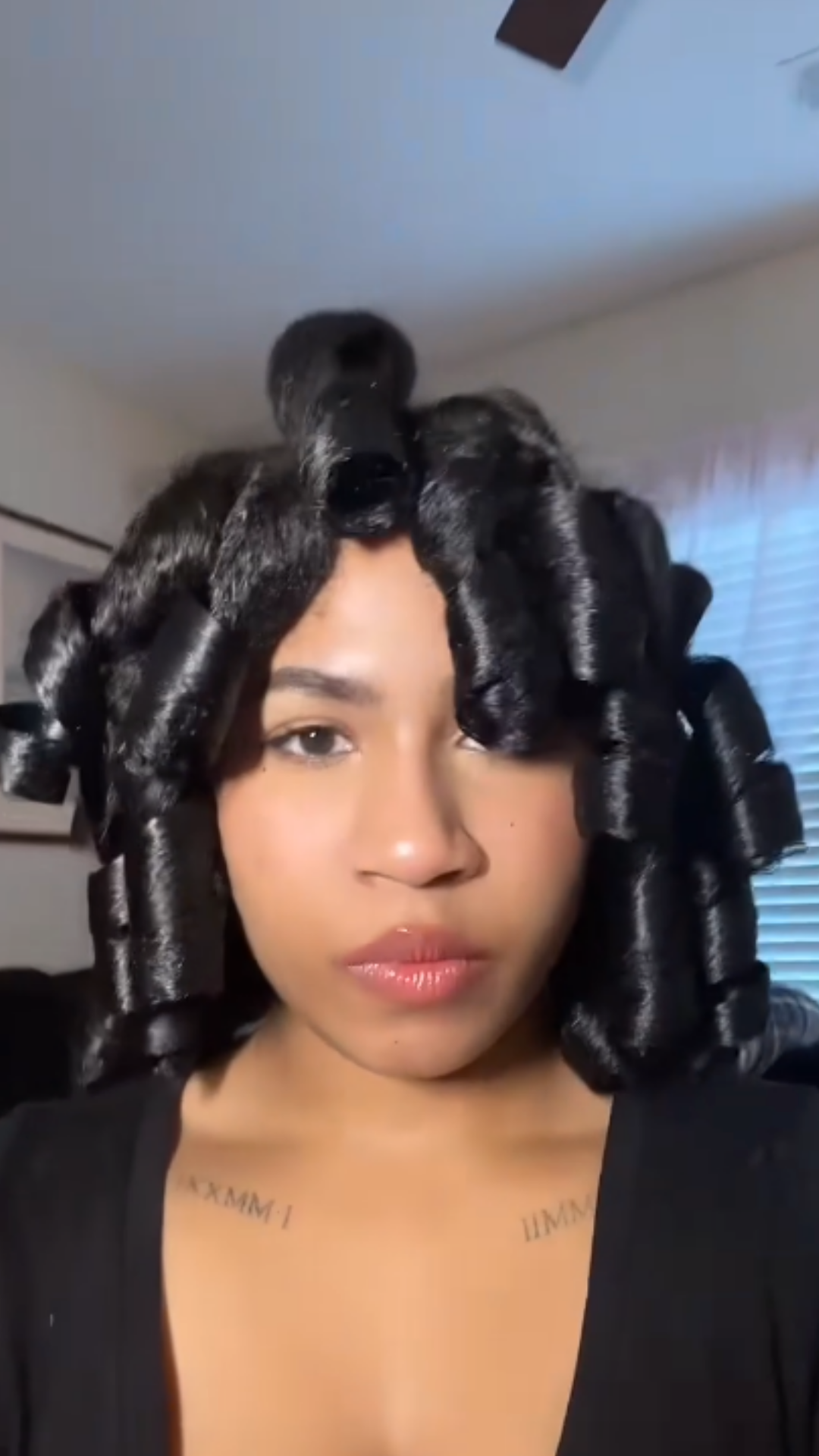 Unseparated perm rod curls don’t look promising