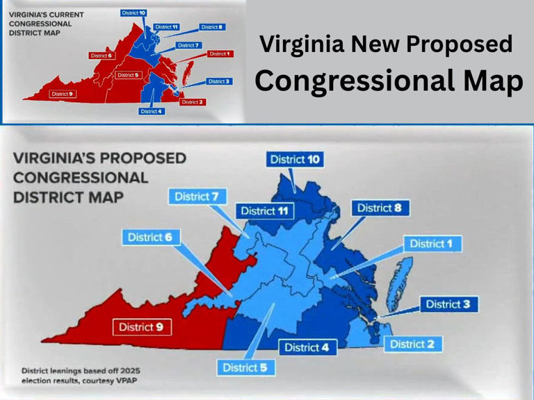 Virginia Election Results 2026: What is the New Congressional Map ...