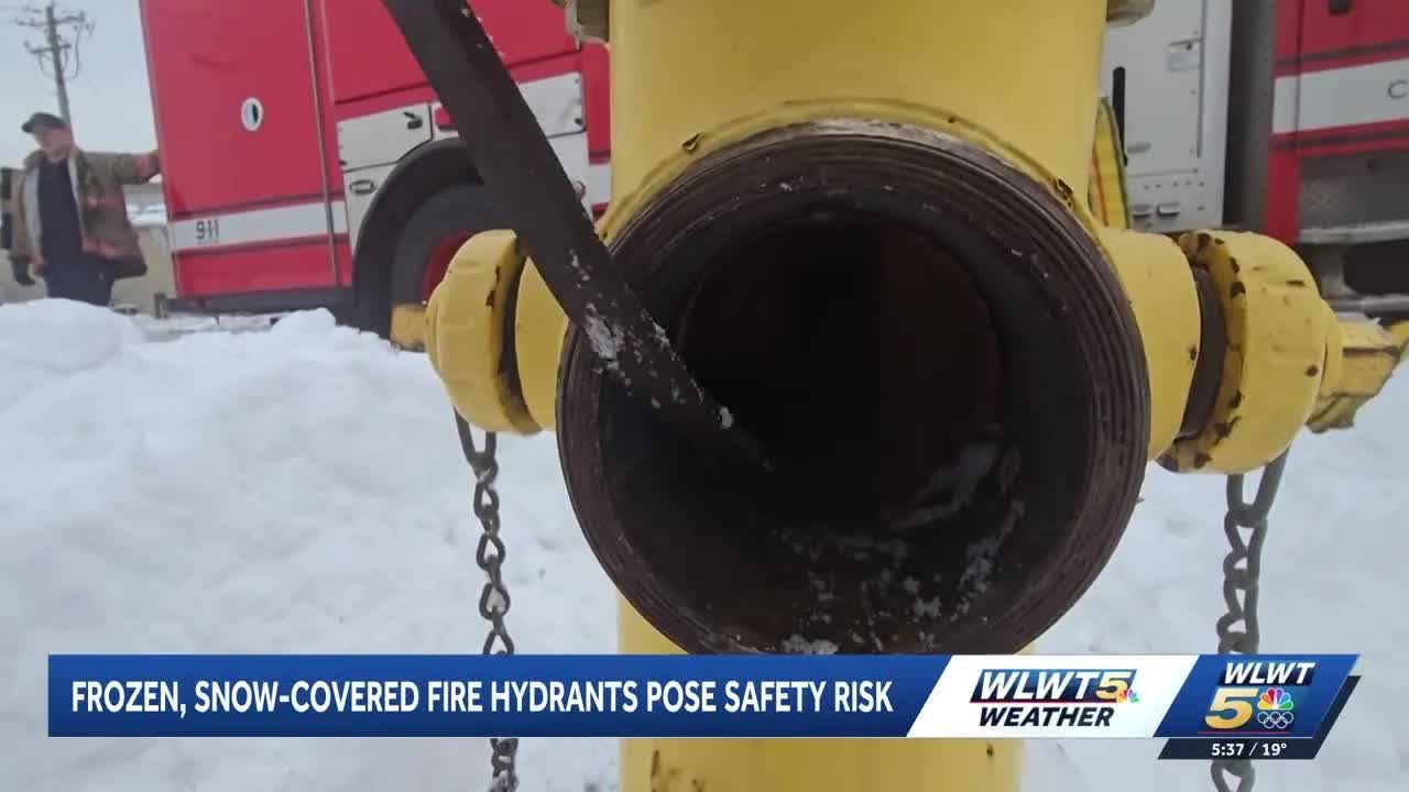 Frozen fire hydrants complicate efforts in West Price Hill, Elmwood Place