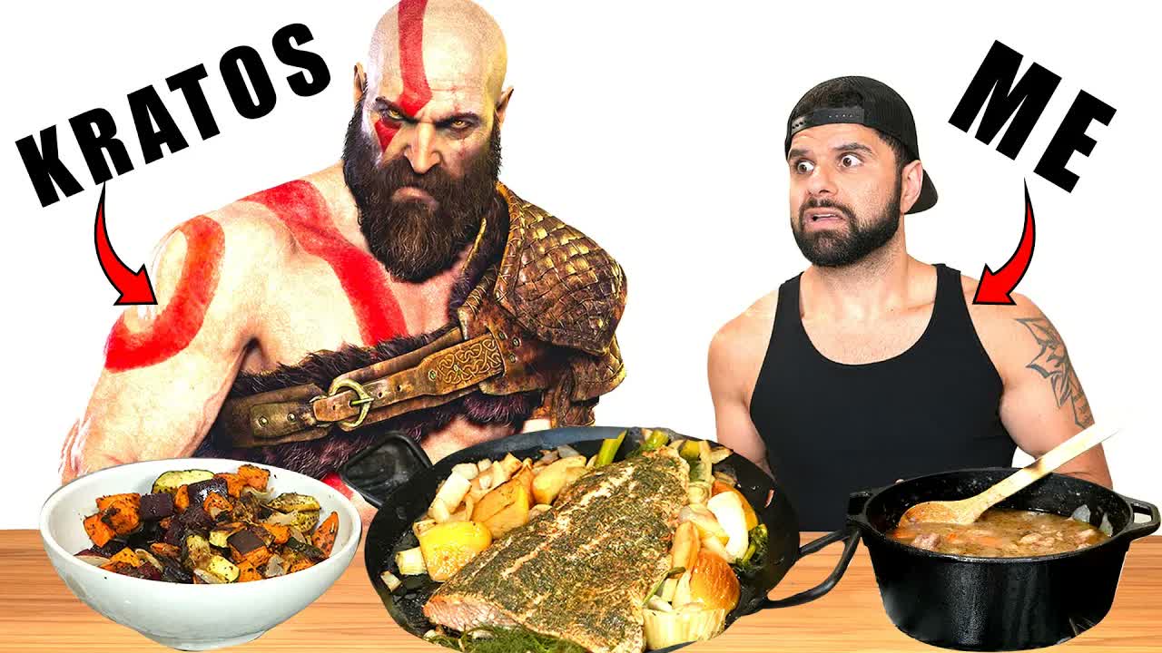 Eating like Kratos: 3,000 calories and a fire that almost didn't start