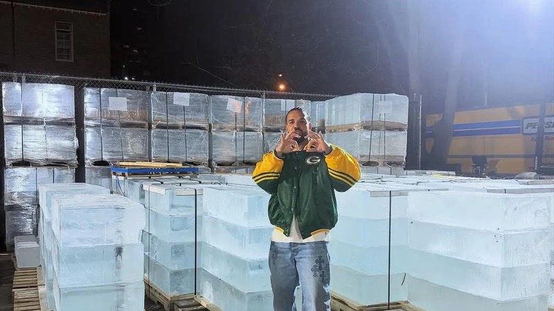 Drake's 'Iceman' album release date unveiled through ice sculpture stunt