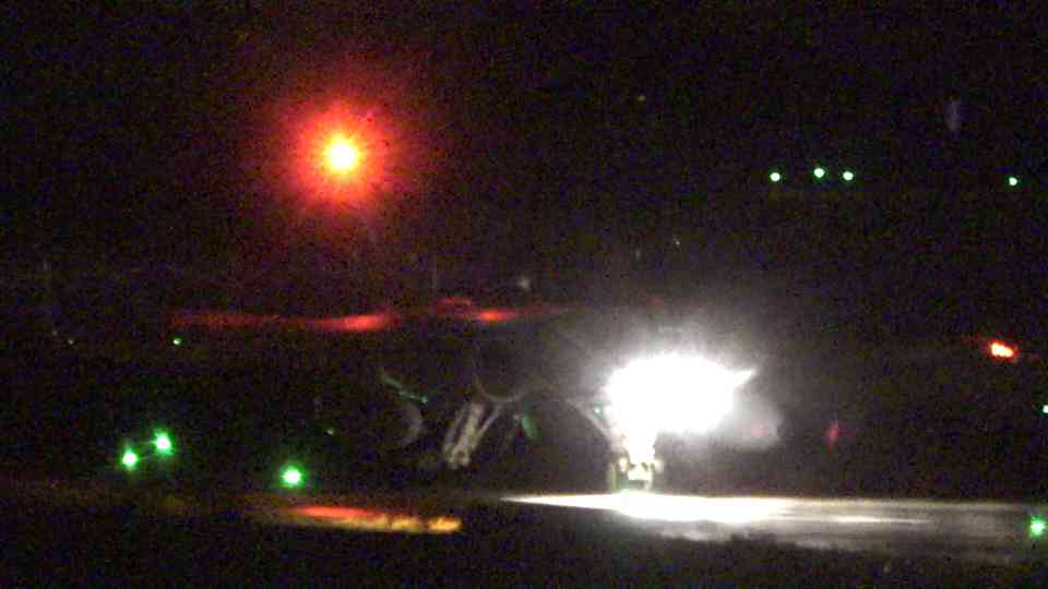Watch these CF-18 Hornets ignite the night - afterburners stretch like fire