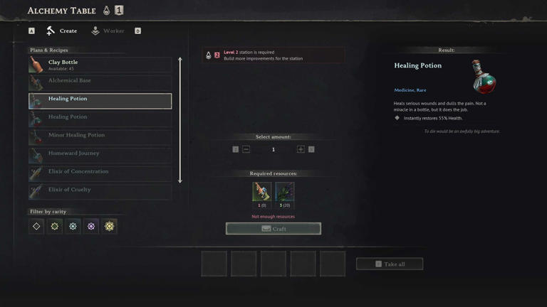 How to unlock healing potions in Windrose