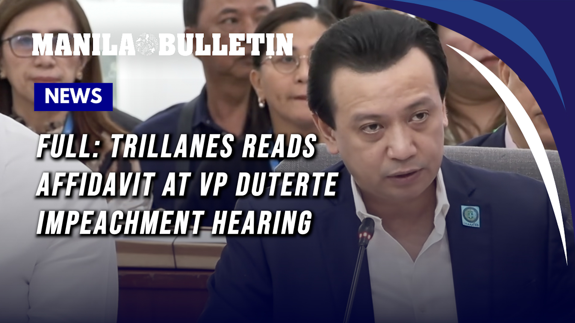 Full: Trillanes reads affidavit at VP Duterte impeachment hearing