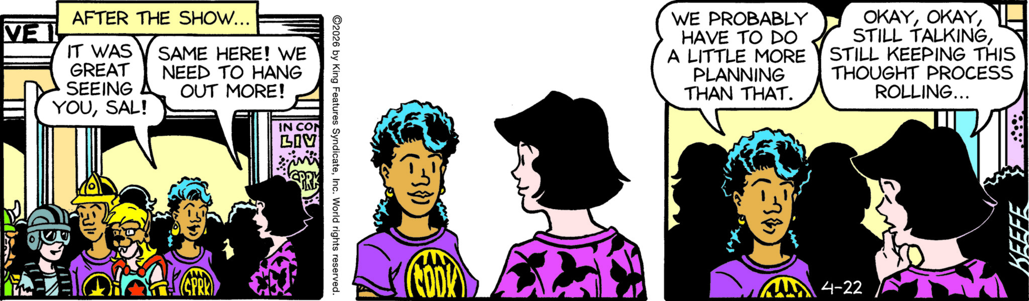 Sally Forth by Francesco Marciuliano; drawn by Jim Keefe