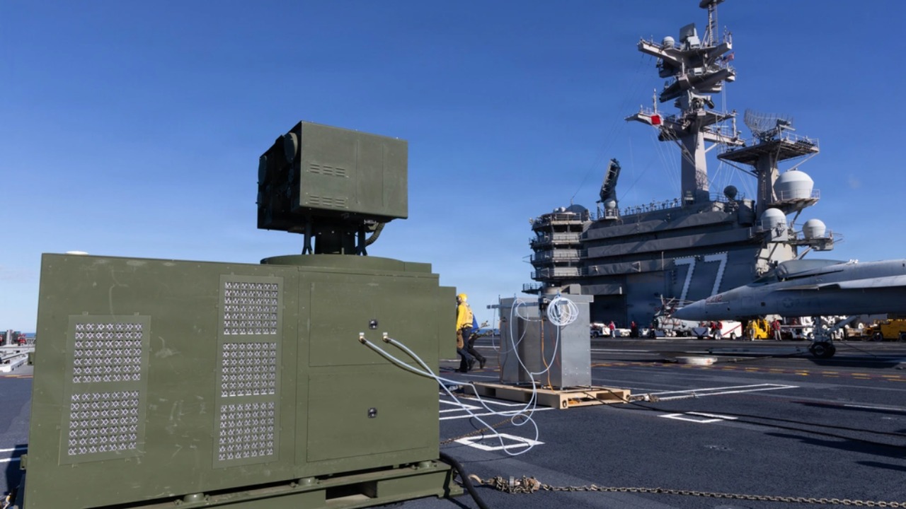 Navy tests palletized laser on USS Bush, shoots down drones in live fire