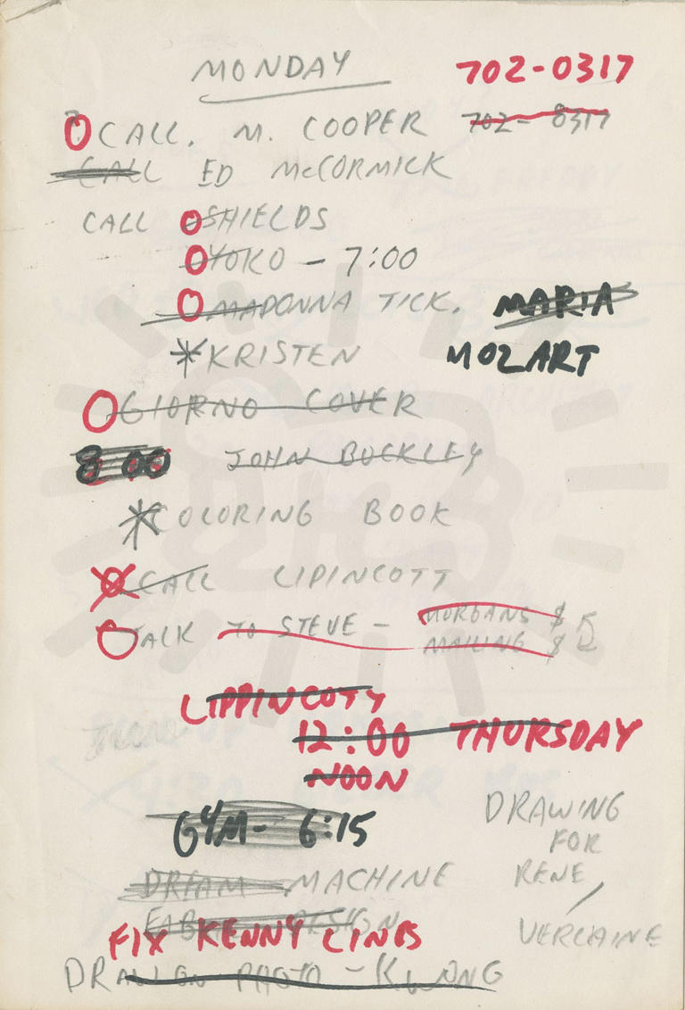 The ordinary, extraordinary to-do lists of Keith Haring