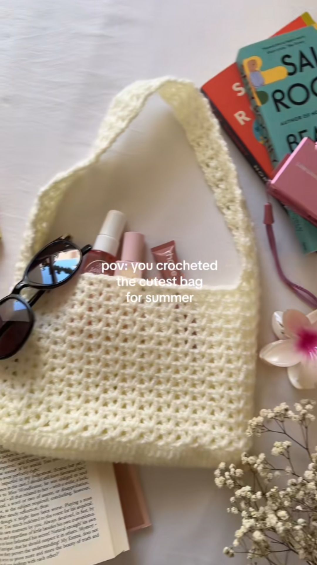 Crochet the perfect mesh bag for summer with me