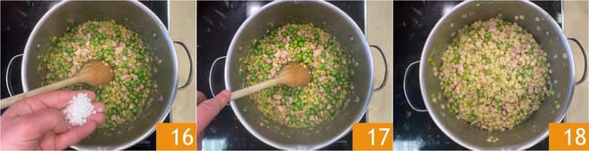 Pasta with peas and pancetta