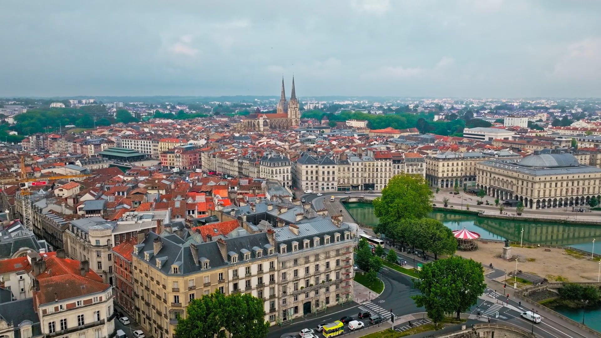 Bayonne: Drone views of a medieval French Basque city