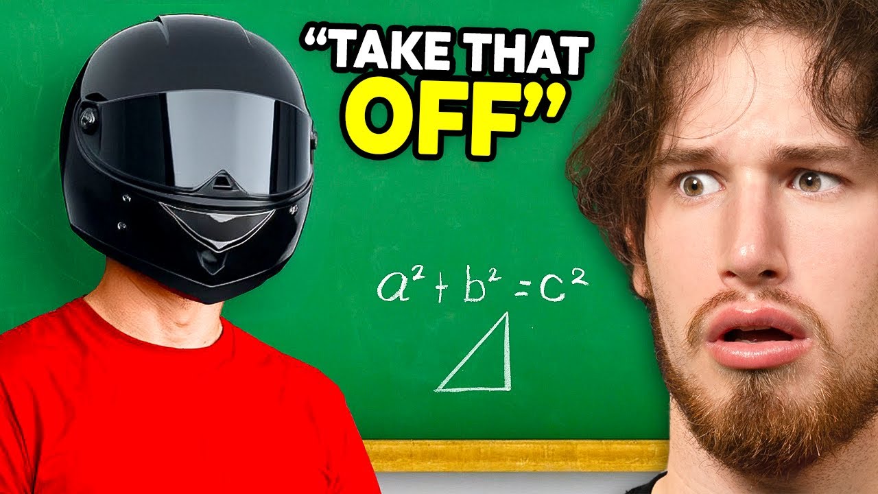 I wore a helmet to dodge girls 😲