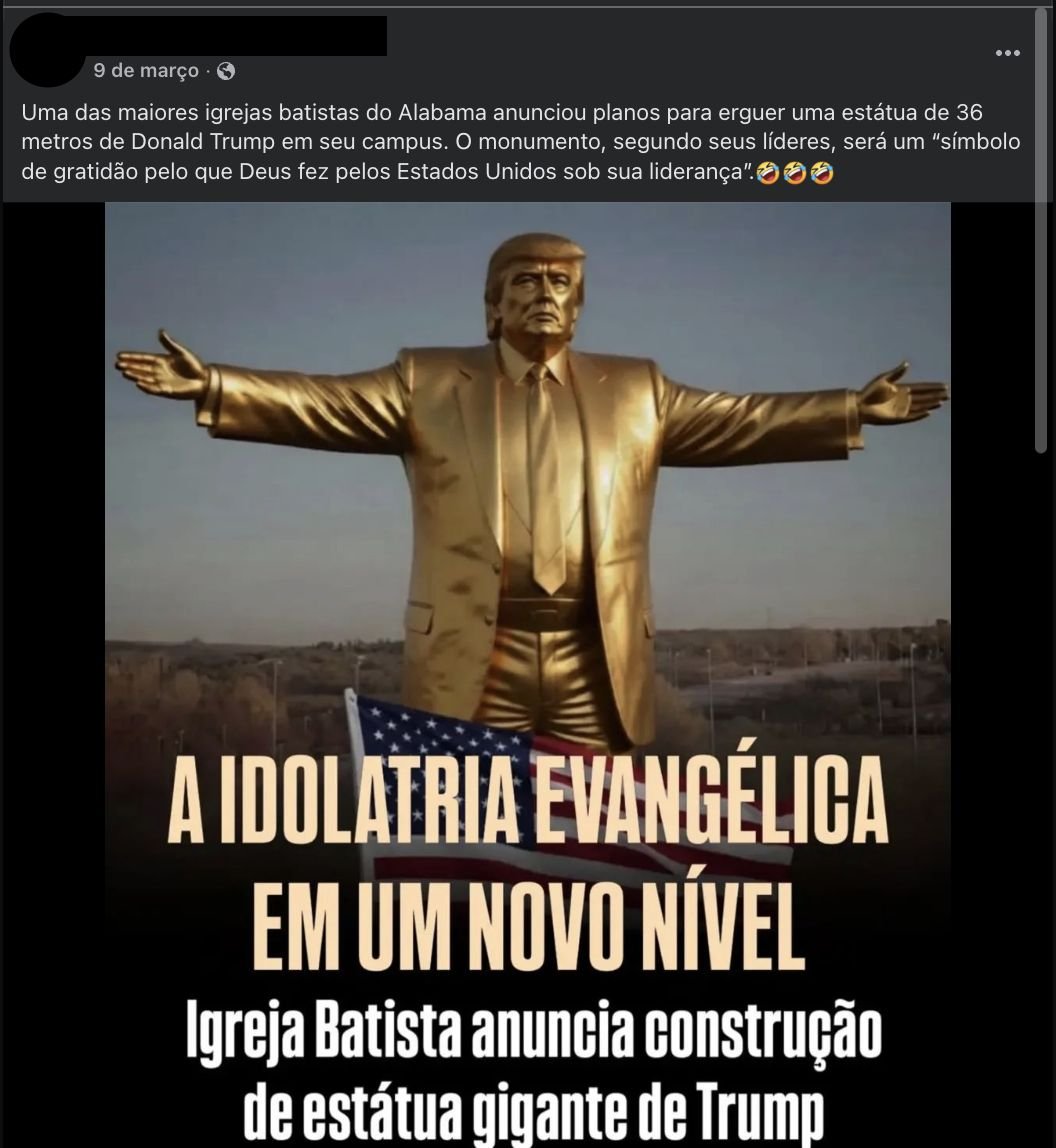Igreja do Alabama vai construir estátua gigante de Trump?