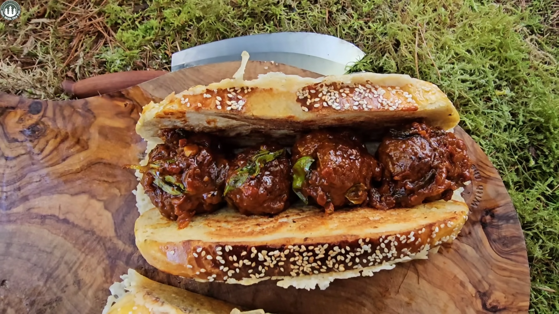 Watch how this beef balls sandwich comes together in the forest