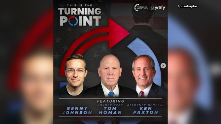 Ken Paxton replaces Donald Trump Jr. at Baylor's Turning Point USA event