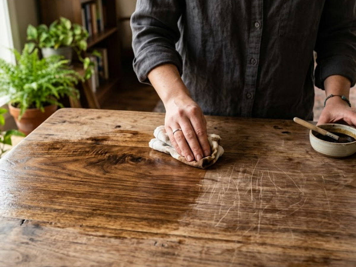 How to remove scratches from wooden furniture: A quick DIY method that ...