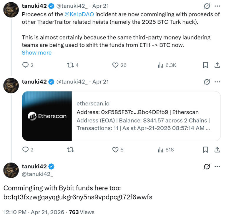 North Korea tied to heists worth $578M in April after Kelp DAO exploit
