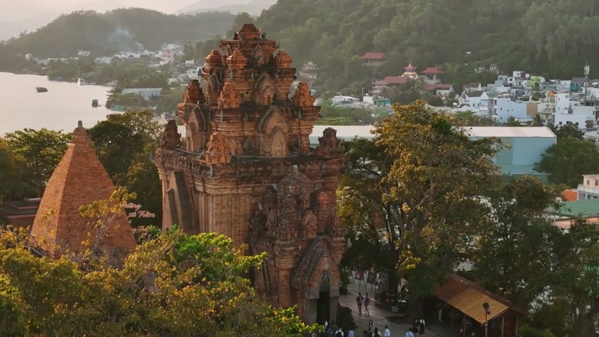 Po Nagar Cham Towers, Vietnam: Drone explores Nha Trang’s coastline
