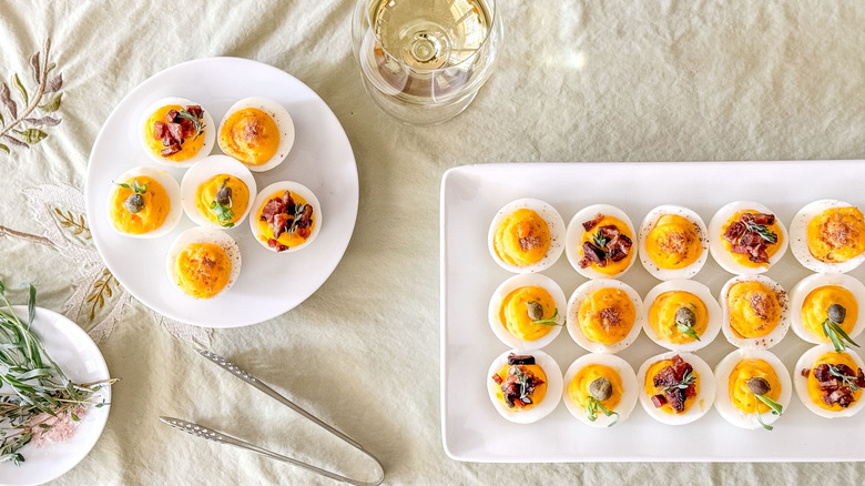 Trio of Easter (or all-year) deviled eggs recipe