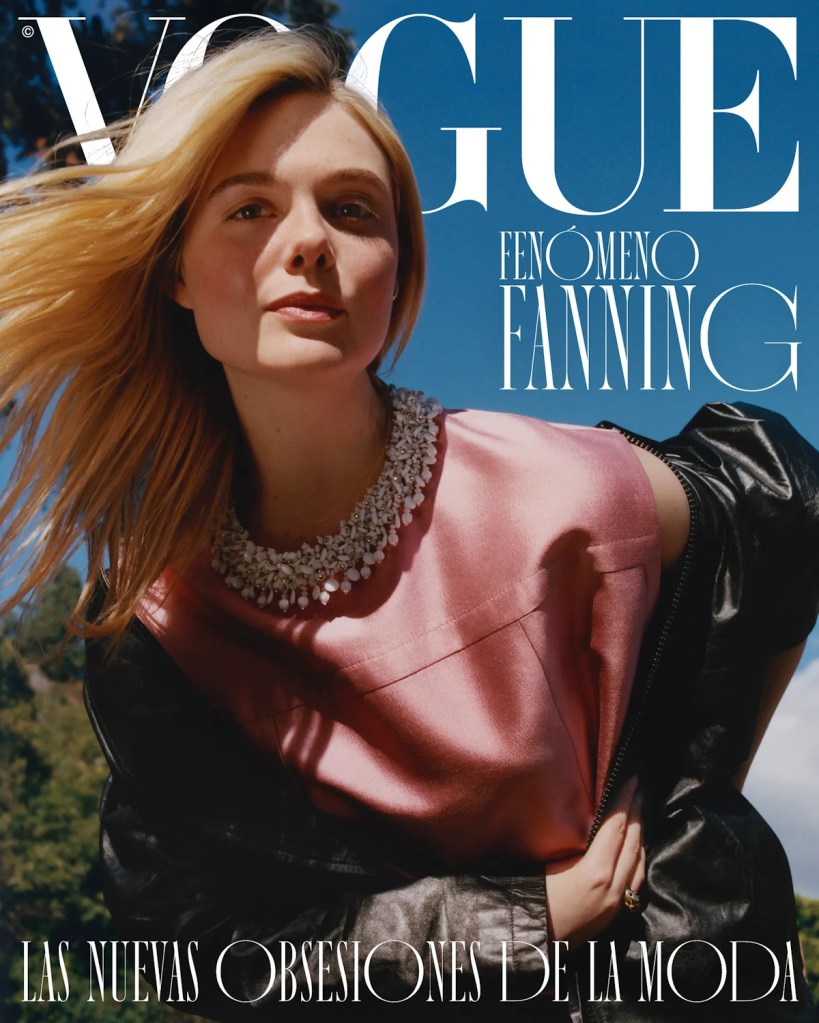 Elle Fanning is pretty in pink Prada as Vogue Spain's April 2026 cover girl