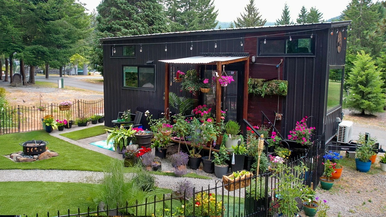 She left everything behind for tiny house living