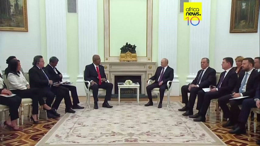 Russia's Vladimir Putin hosts Seychelles President Patrick Herminie at ...