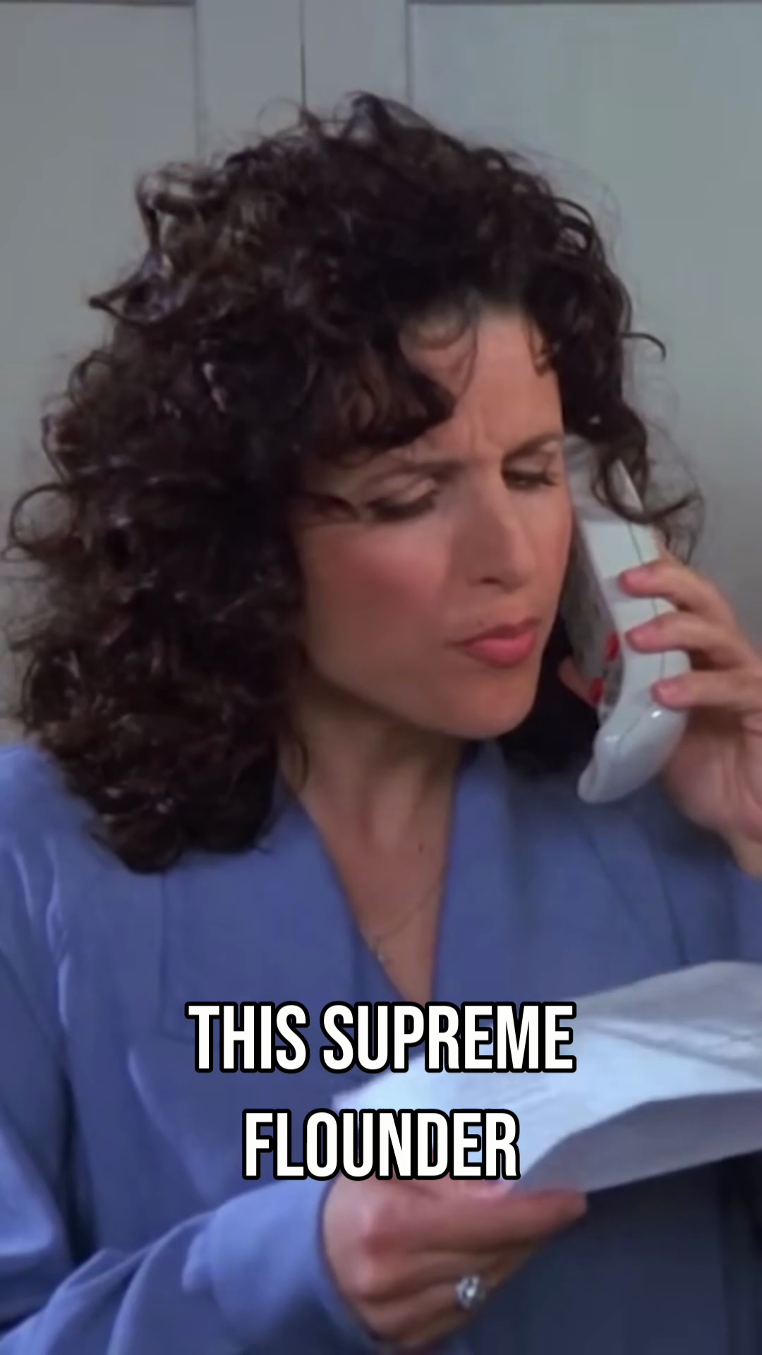 Elaine fakes an address for Flounder on Seinfeld
