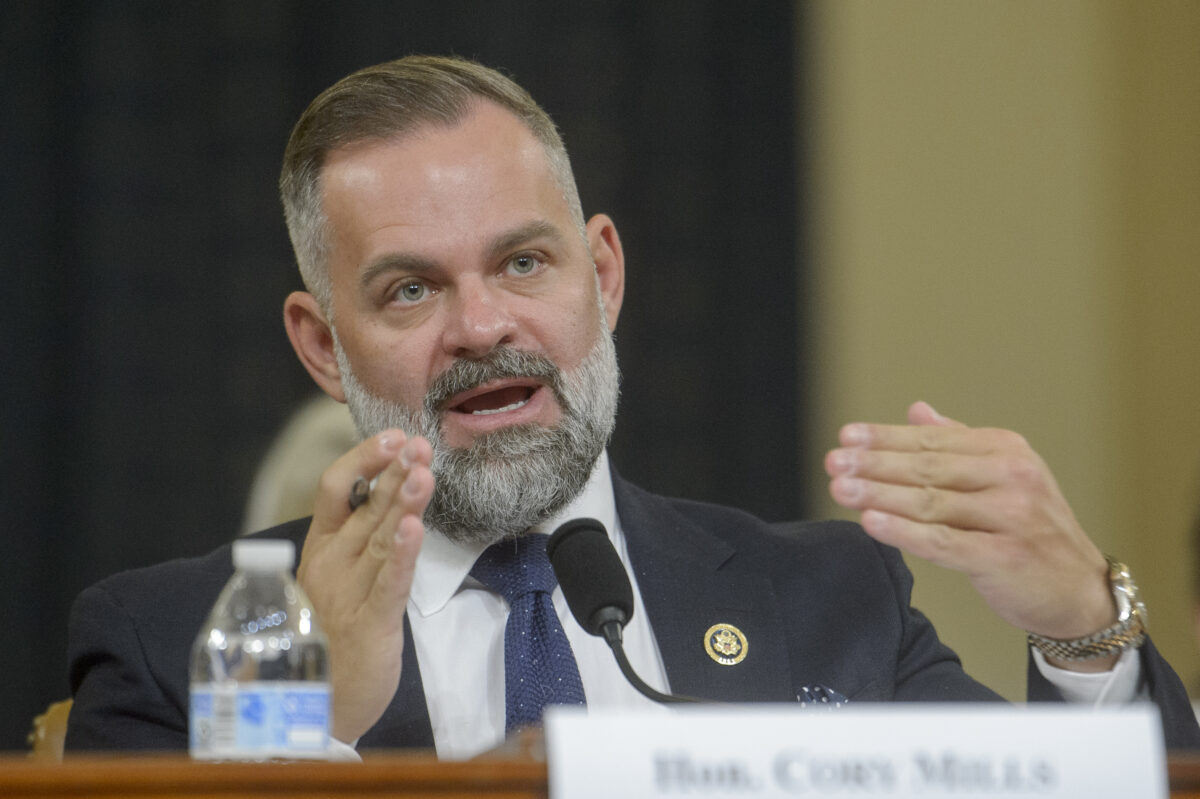 Cory Mills defiant as reporters grill him on accusations and refusal to ...