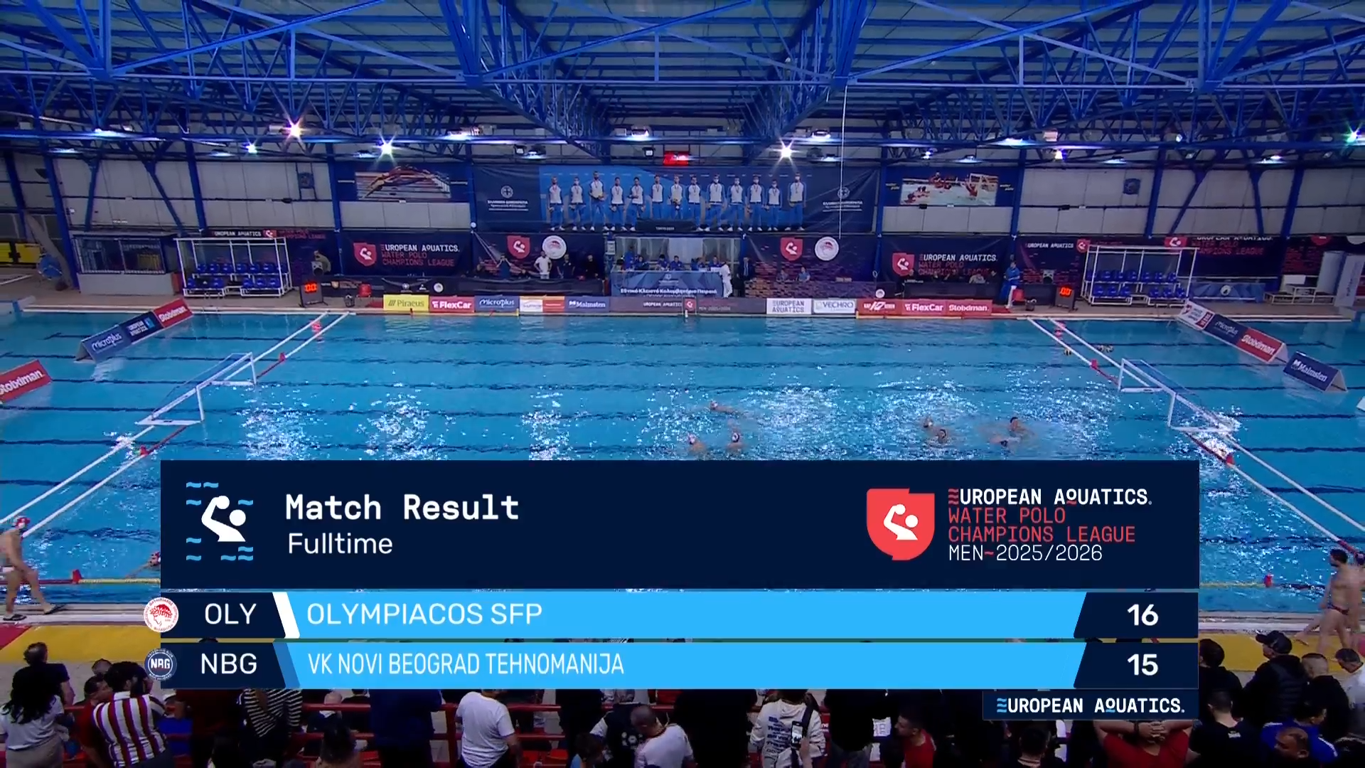 Ολυμπιακός - Νόβι Μπέογκραντ 16-15 | Highlights