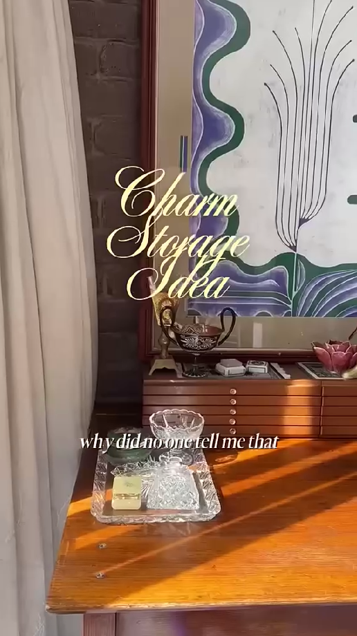 Turning old craft drawers into charm storage organizer