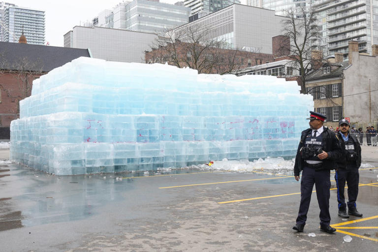 Drake fans bid farewell to 'Iceman' tower as firefighters, private ...