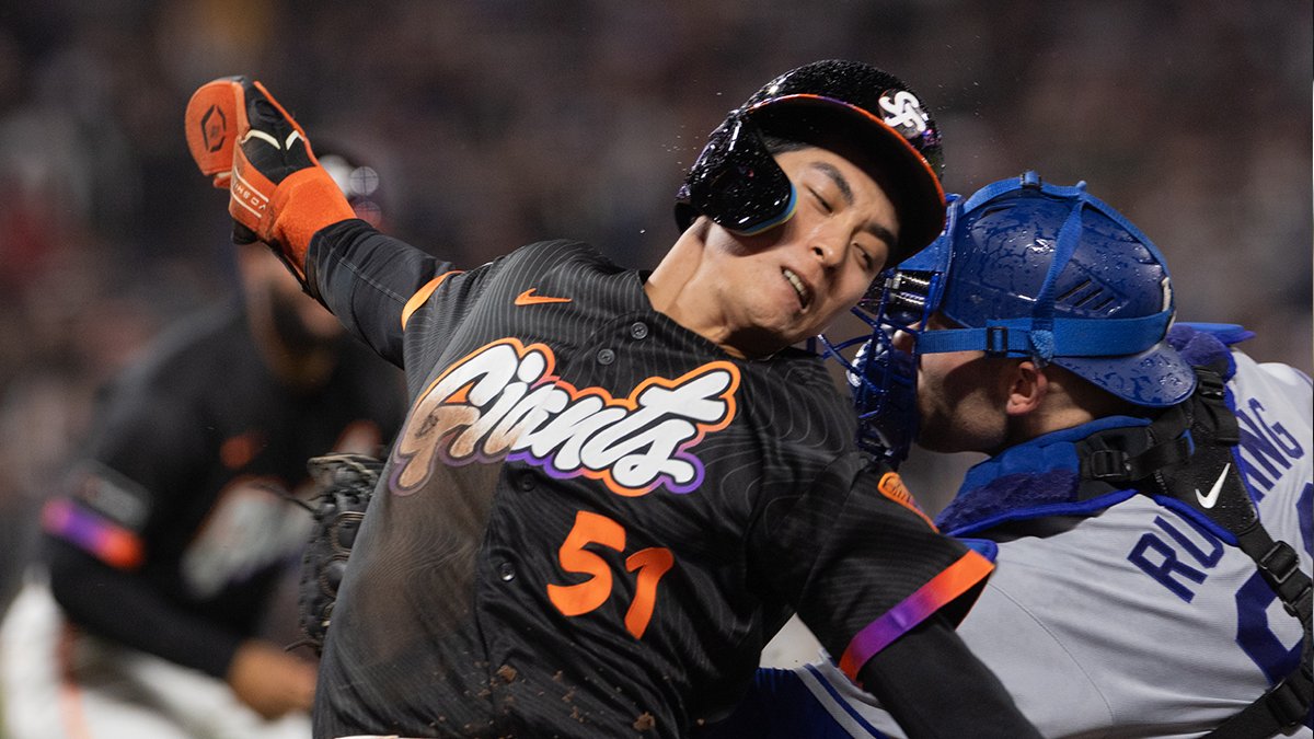 Dodgers' Dalton Rushing clears air after viral clip with Giants' Jung ...