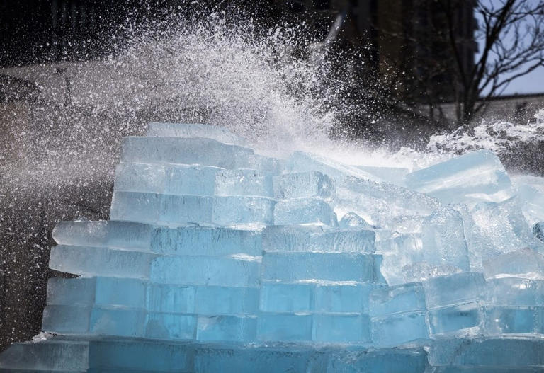 Toronto fire melt down Drake's ice tower after chaotic 'Iceman ...
