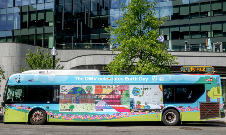 Metro unveils Earth Day buses designed by students in the DMV