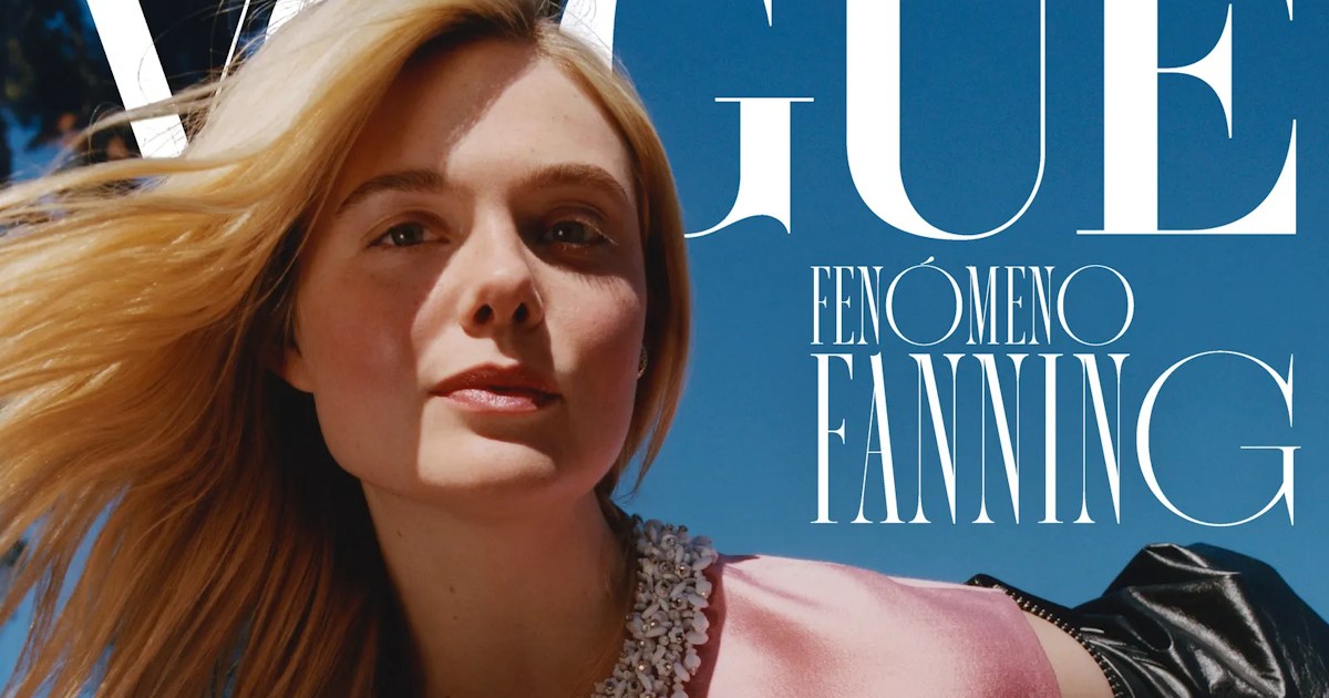 Elle Fanning is pretty in pink Prada as Vogue Spain's April 2026 cover girl