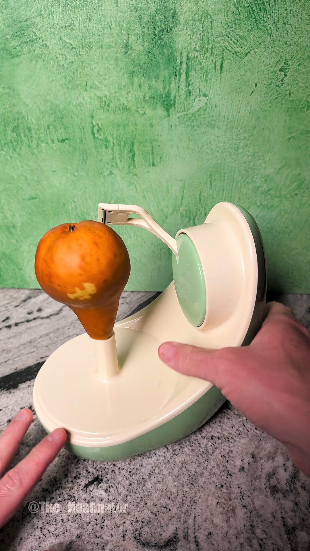 ASMR pear peeling fruit prep close-up
