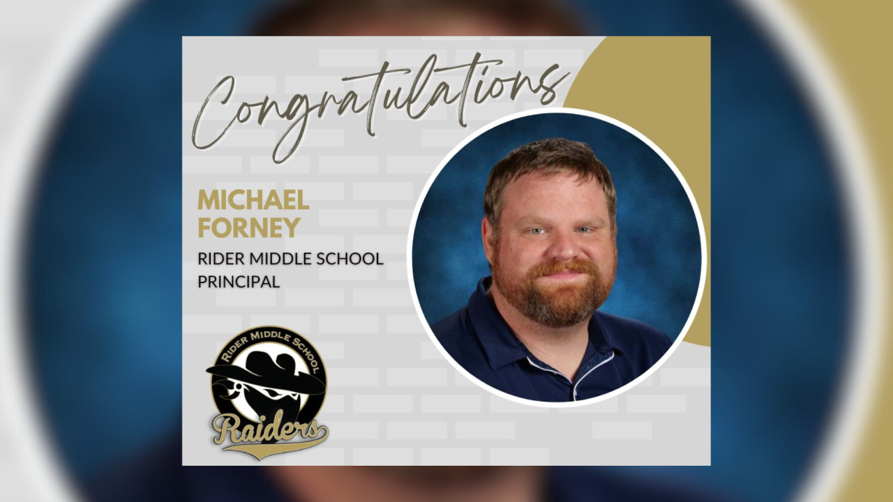 Rider Middle School announces new principal, Michael Forney