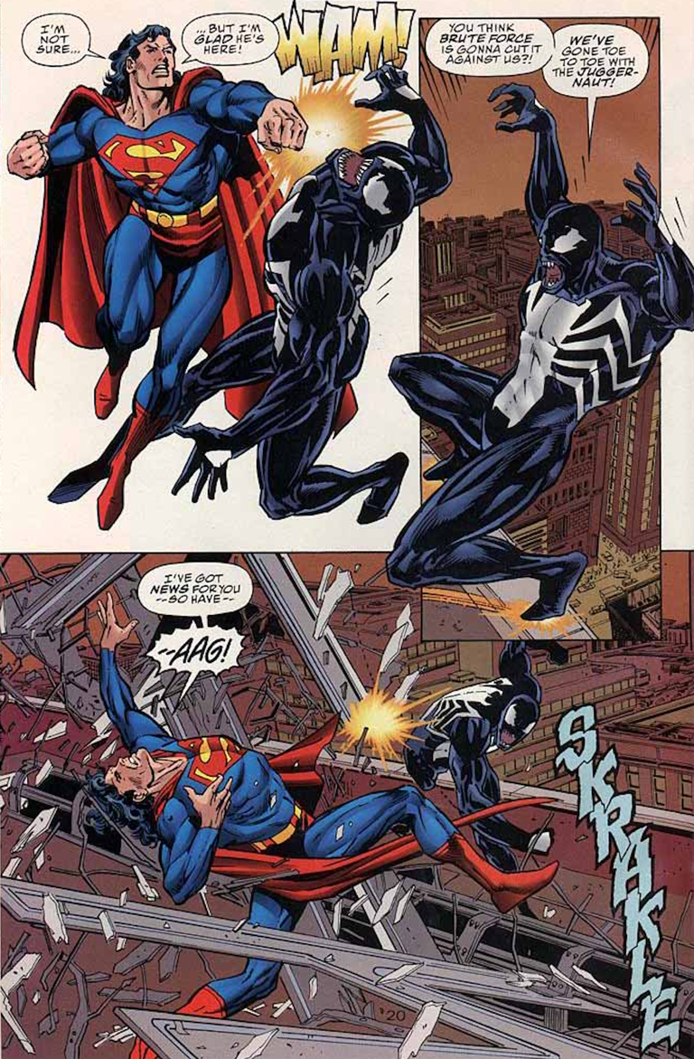 Superman's venom form officially revealed in Marvel/DC crossover