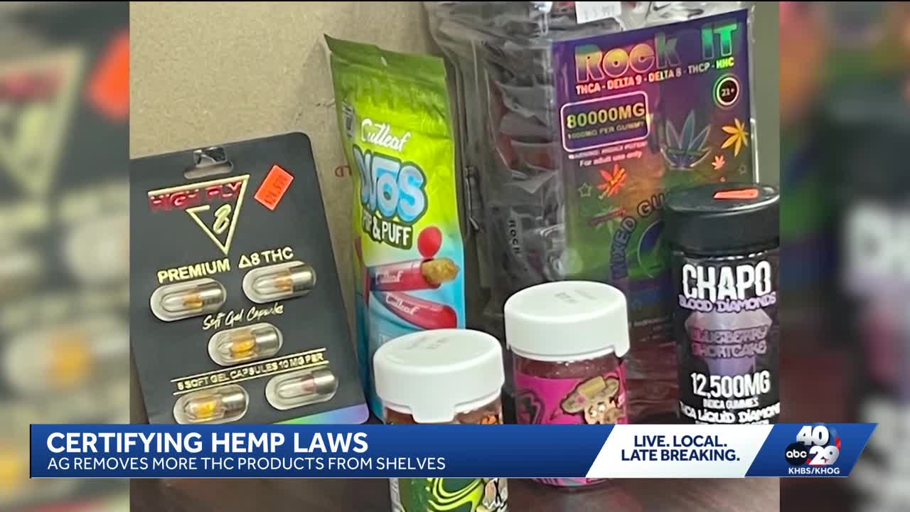 Arkansas attorney general certifies law banning THC in hemp products