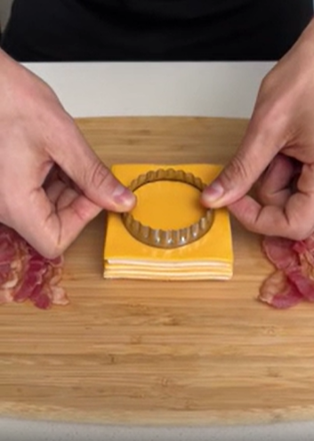 Deep fried bacon cheese ring crispy cheesy and irresistible